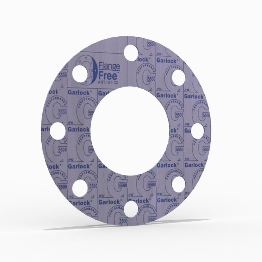 5" Full Face Flange Gasket (w/8 Bolt Holes) - 150 Lbs. - 1/16" Thick G ...