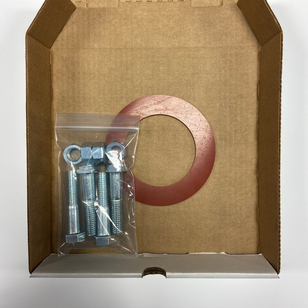Flange Kit 3" Ring 150# 1/8" Thick (SBR) Red Rubber Gasket & Bolt Pack ...